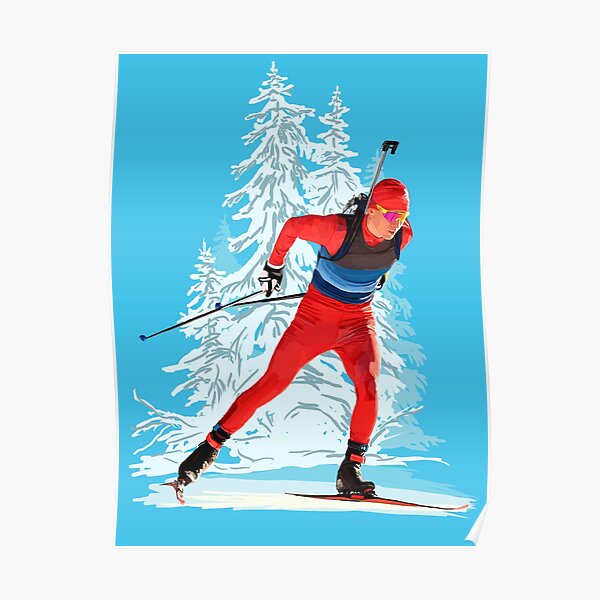 "biathlon" Poster for Sale by sibosssr | Redbubble