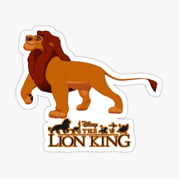 "The lion king simba" Sticker for Sale by Salman1401 | Redbubble