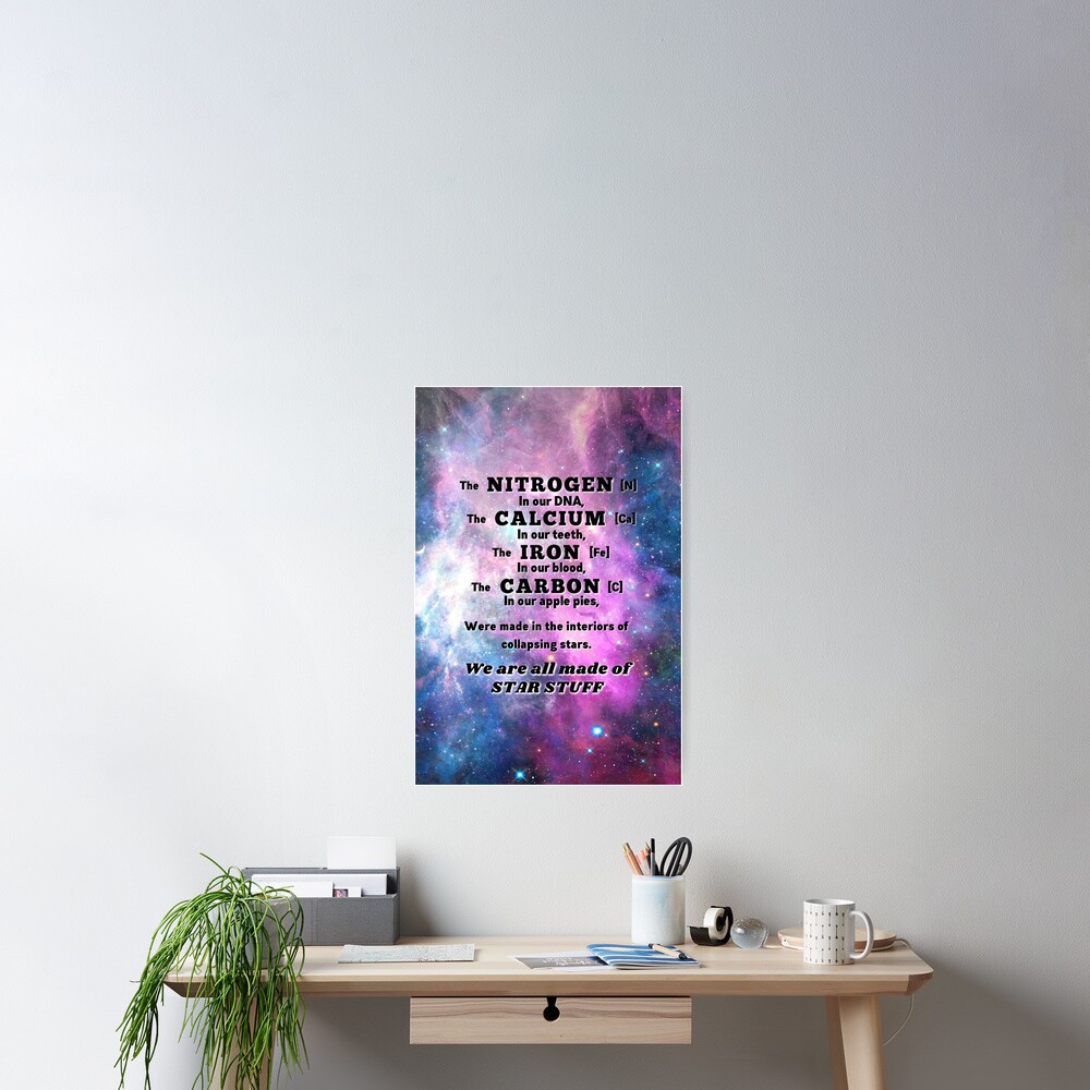 "We are all made of star stuff - Carl Sagan" Poster by Try-It | Redbubble