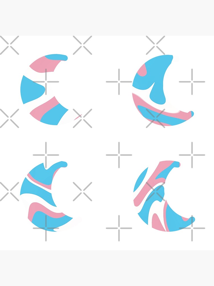 "Cute Moons - Trans Pride Flag" Poster for Sale by GhostLonging | Redbubble