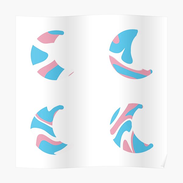 "Cute Moons - Trans Pride Flag" Poster for Sale by GhostLonging | Redbubble