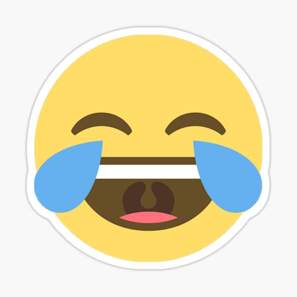 "Laughing emoji" Sticker for Sale by ScrappyDesigns | Redbubble