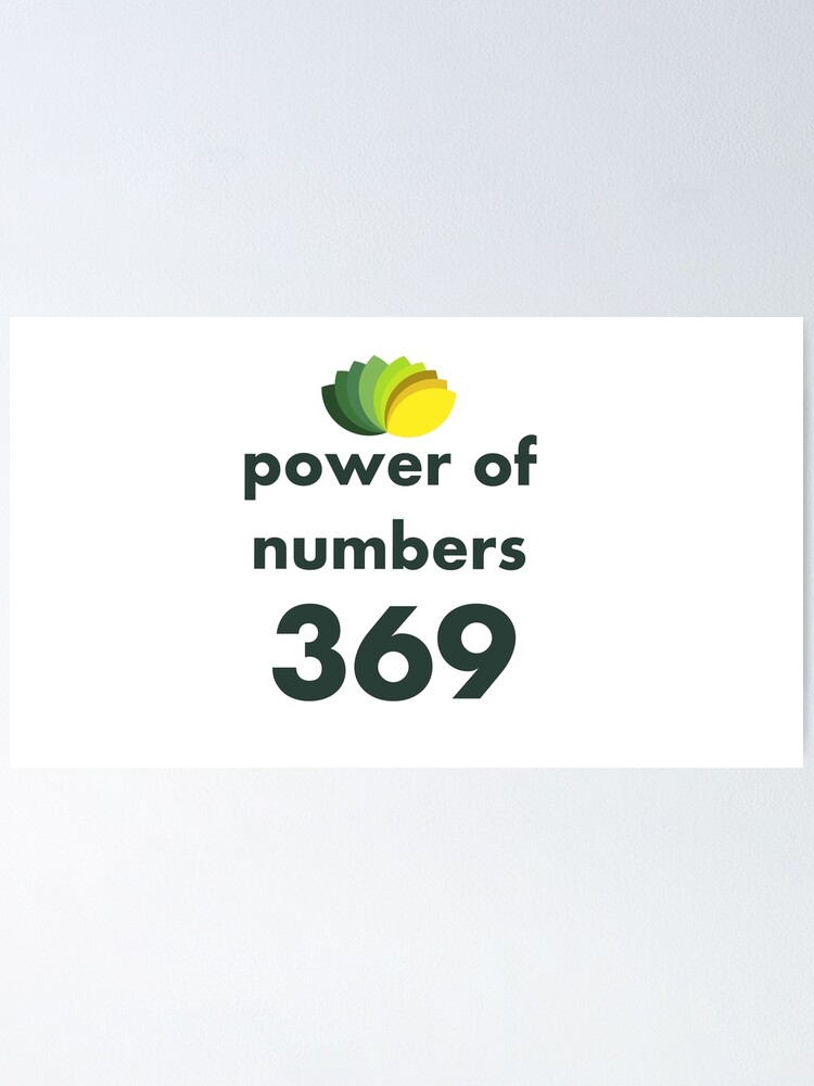 "power of numbers 369 and logo" Poster for Sale by alwed | Redbubble