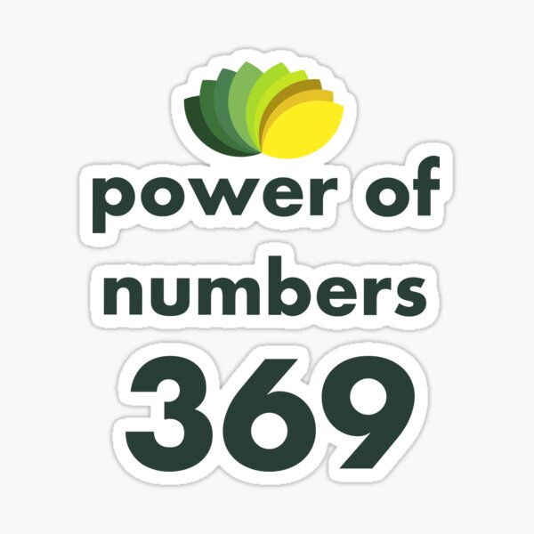"power of numbers 369 and logo" Sticker for Sale by alwed | Redbubble