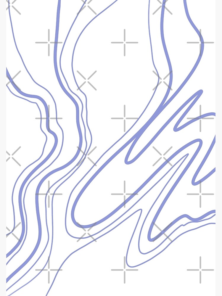 "blue wiggle Line art work " Poster for Sale by tenkenryujin | Redbubble