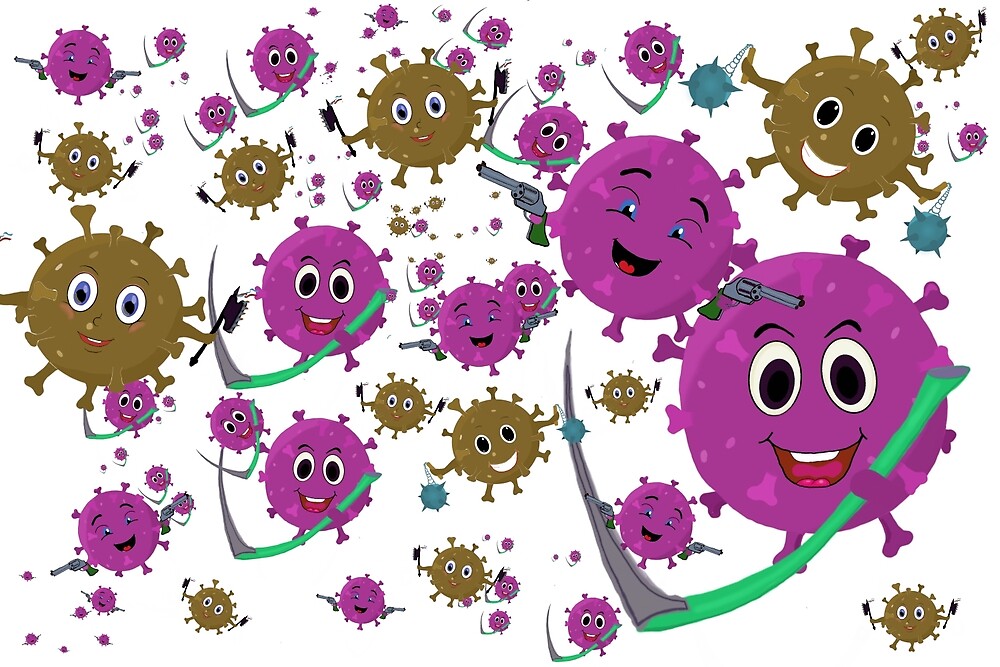 "Fun viruses with weapons" by erroman | Redbubble