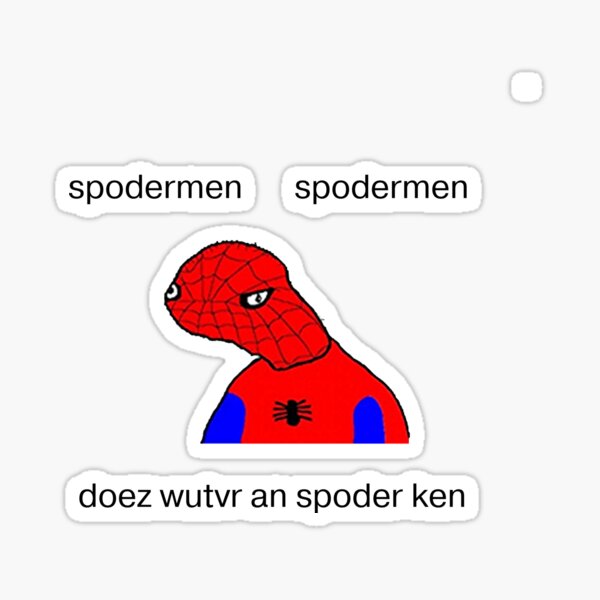 "Spodermen theme song" Sticker for Sale by Razemos | Redbubble