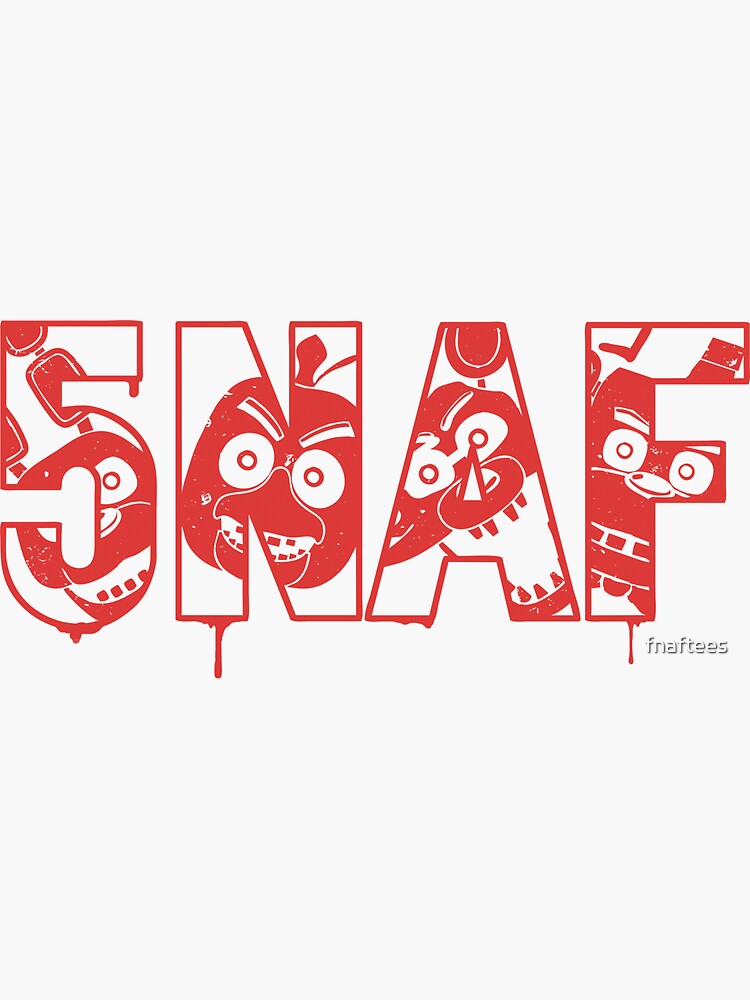 "5NAF Five Nights At Freddy's" Sticker for Sale by fnaftees | Redbubble