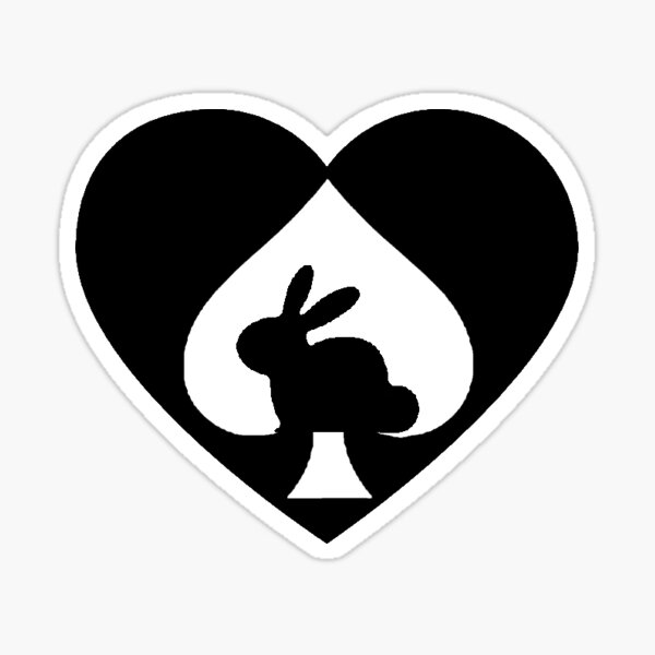 "Snowbunny Heart - Queen of Spades Blacked" Sticker for Sale by Filsek ...