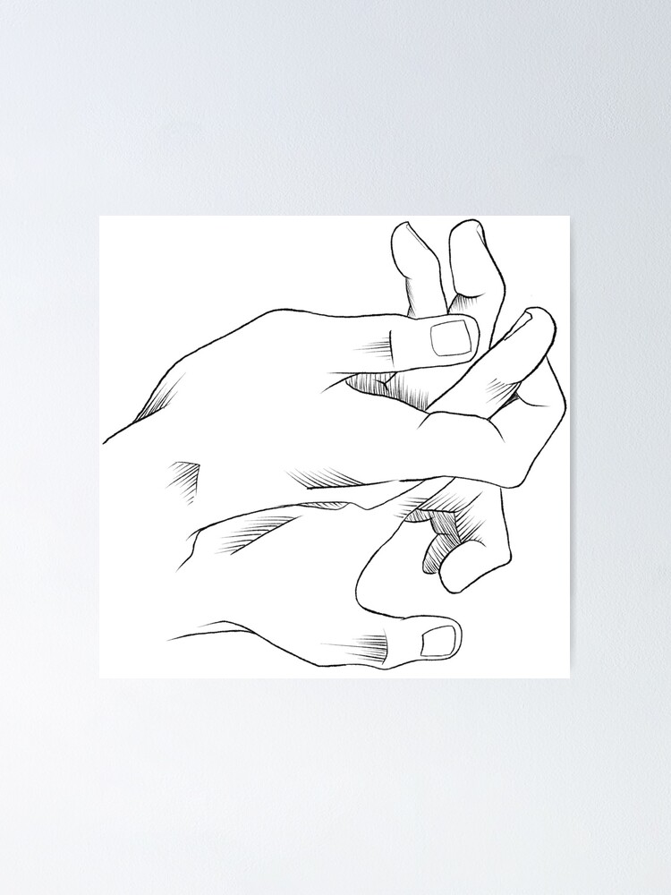 "Rabbit Escape Hand Sign" Poster for Sale by Windchillfactor | Redbubble