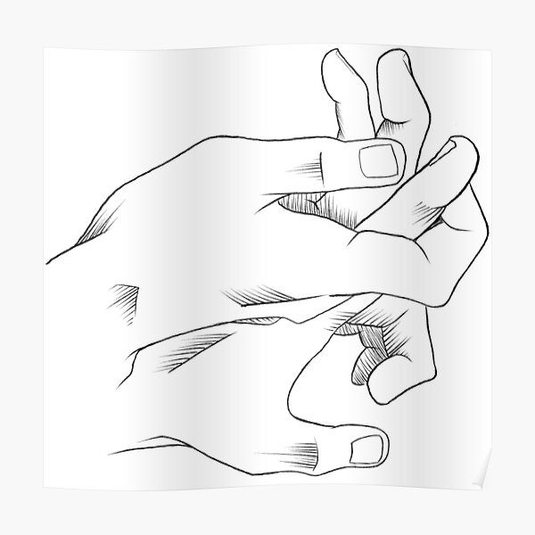 "Rabbit Escape Hand Sign" Poster for Sale by Windchillfactor | Redbubble