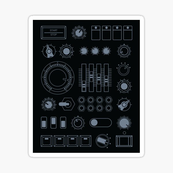 "Vintage Analogue Synth Controls" Sticker for Sale by AtomicMalibu ...