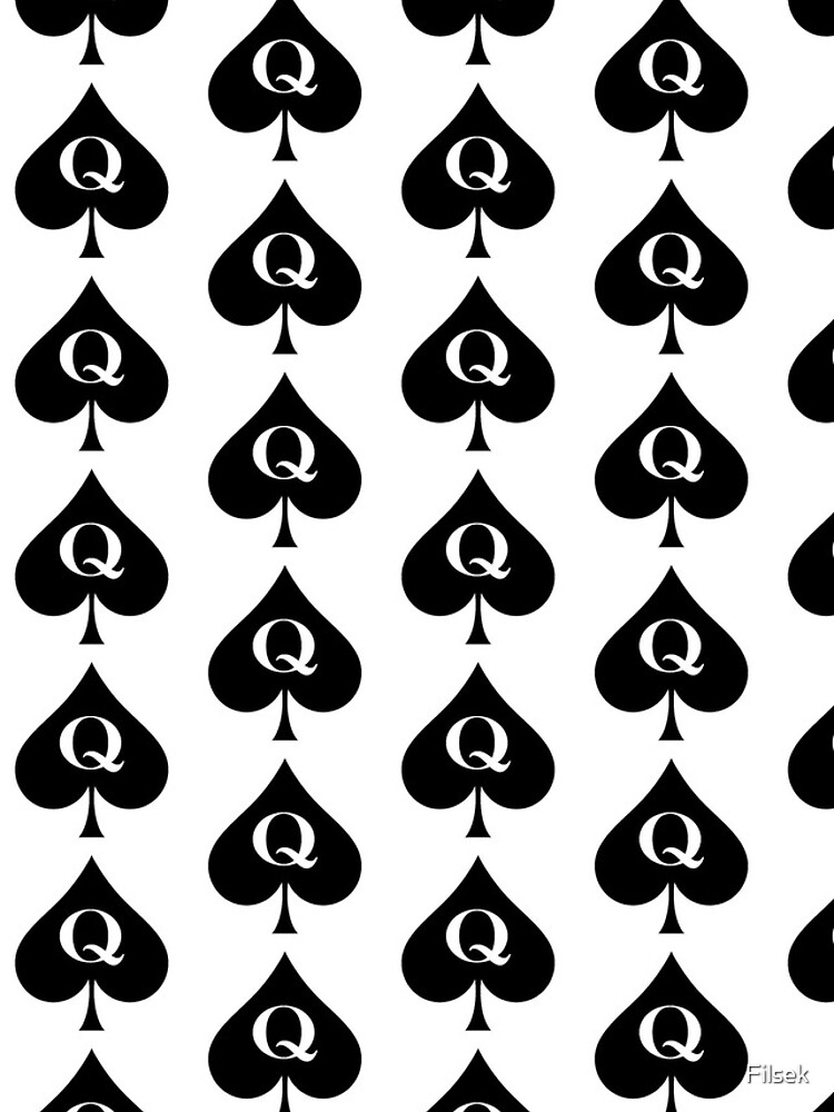 "Queen of Spades Blacked Q" iPhone Case for Sale by Filsek | Redbubble
