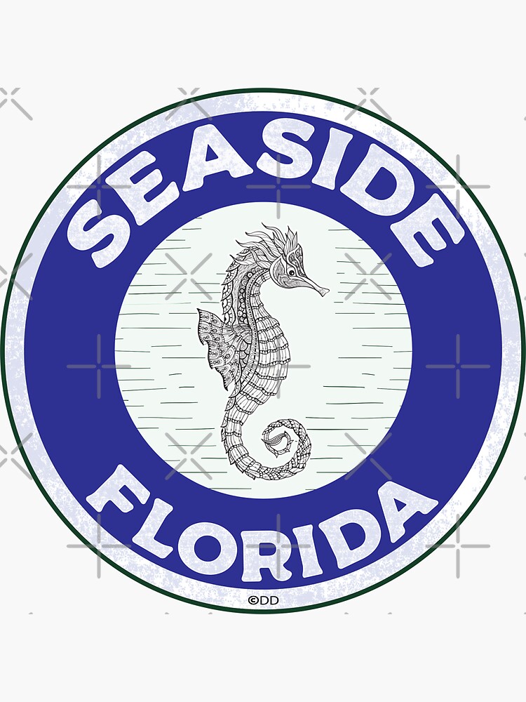 "Seaside Florida Crab 30A 30 A Emerald Coast Walton County" Sticker for ...