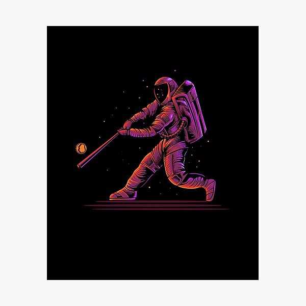 Astronaut Baseball Wall Art | Redbubble