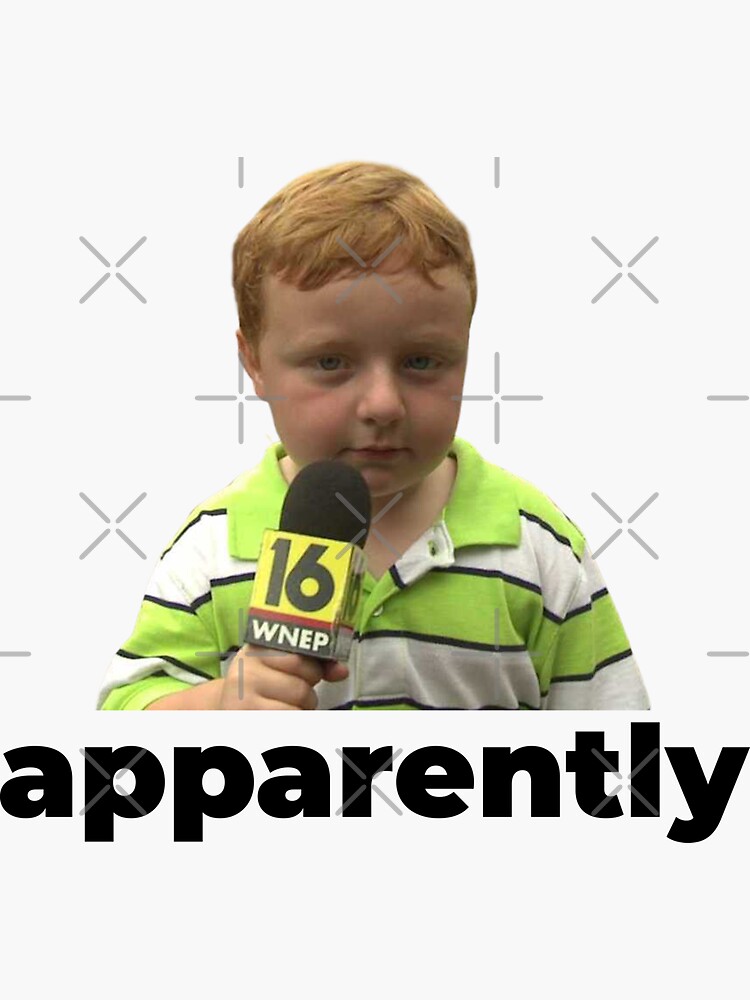 "Apparently Kid" Sticker for Sale by Zexten | Redbubble