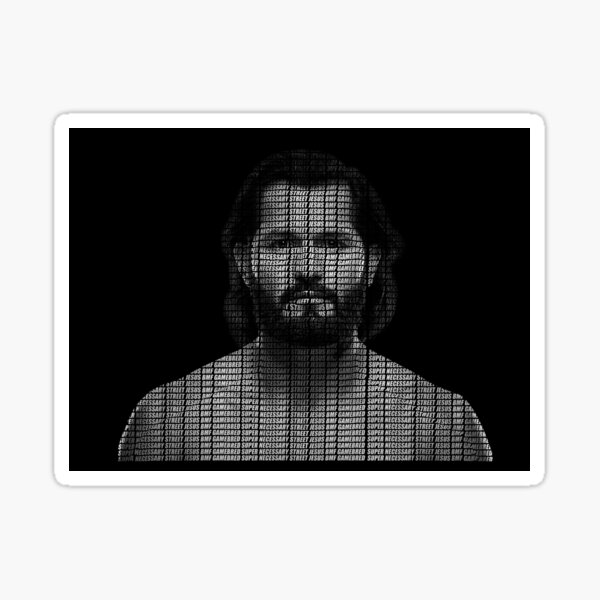 "Text Portrait Of ''Street Jesus'' Jorge Masvidal" Sticker by ScarSpace ...