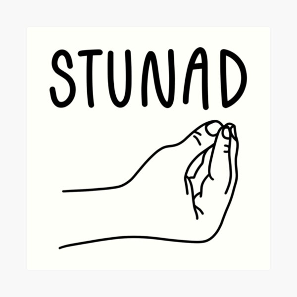 "Stunad - Growing up Italian - Black Outline" Art Print for Sale by ...