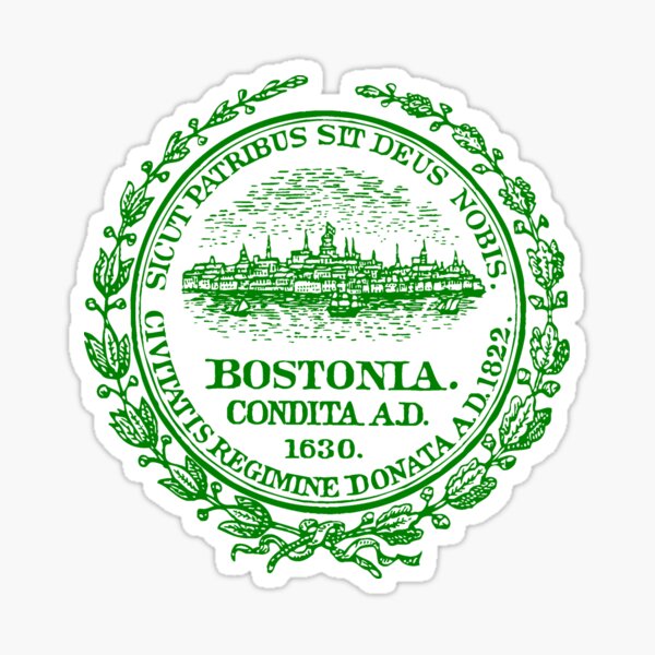 "BOSTON" Sticker for Sale by IMPACTEES | Redbubble