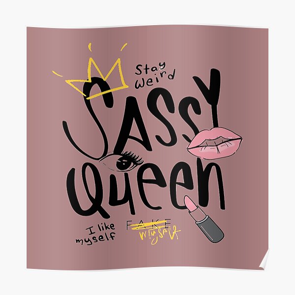 "Sassy queen slogan text and design elements / Design for t shirts ...