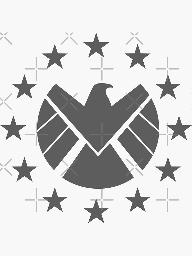 "SHIELD LOGO" Sticker by Agent34 | Redbubble