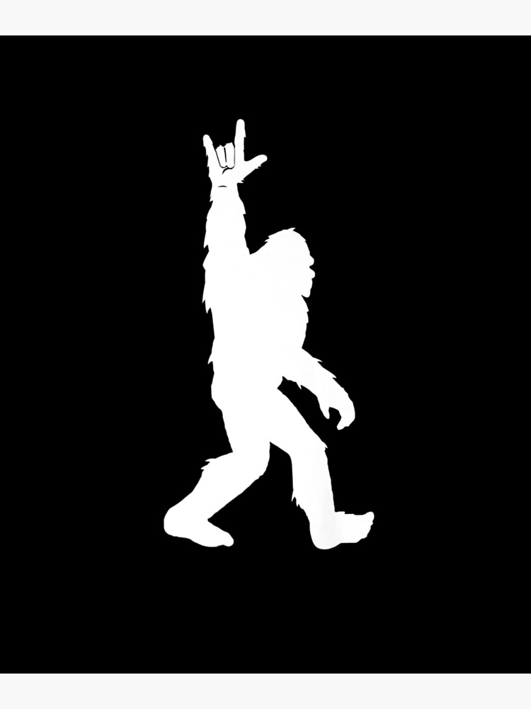 Póster «Bigfoot-I-Love-You-Hand-Sign-Language-For-Sasquatch-Hunters ...