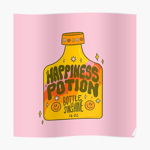 "Happiness Potion" Poster for Sale by doodlebymeg | Redbubble