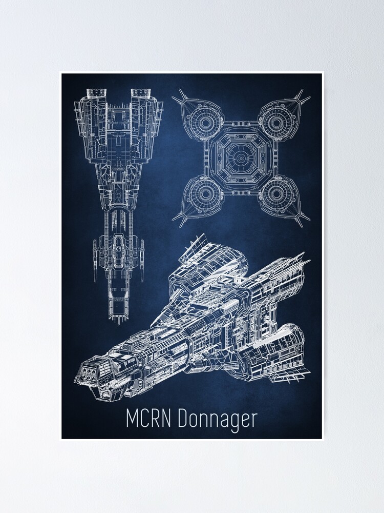 "The Expanse MCRN Donnager Blueprint" Poster for Sale by NicFullerArt ...