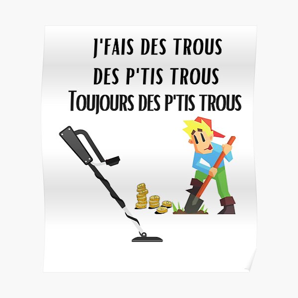"metal detector discovery" Poster for Sale by mgconseils | Redbubble
