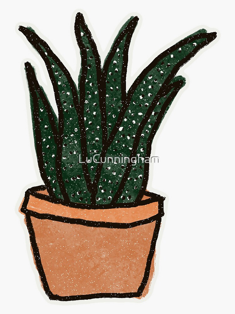 "Spikey Spotted Plant" Sticker by LuCunningham | Redbubble