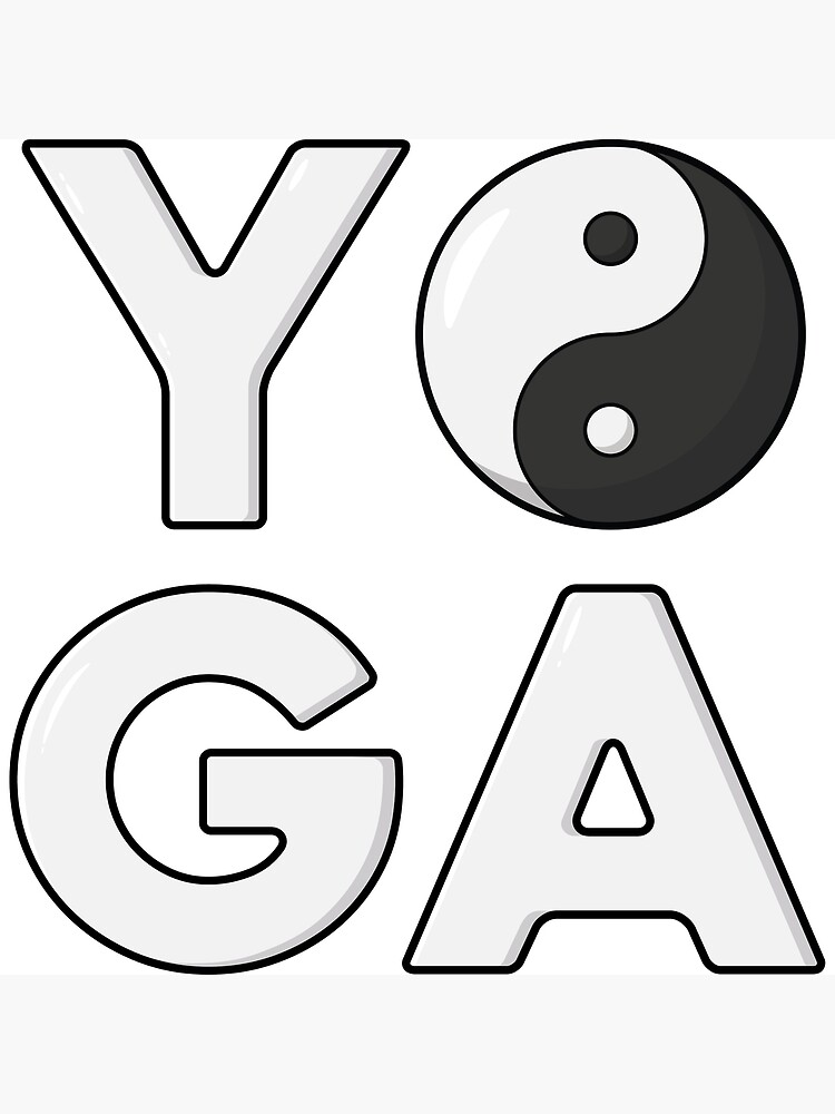 "Yoga Square Yin Yang" Poster by Yoruhara | Redbubble