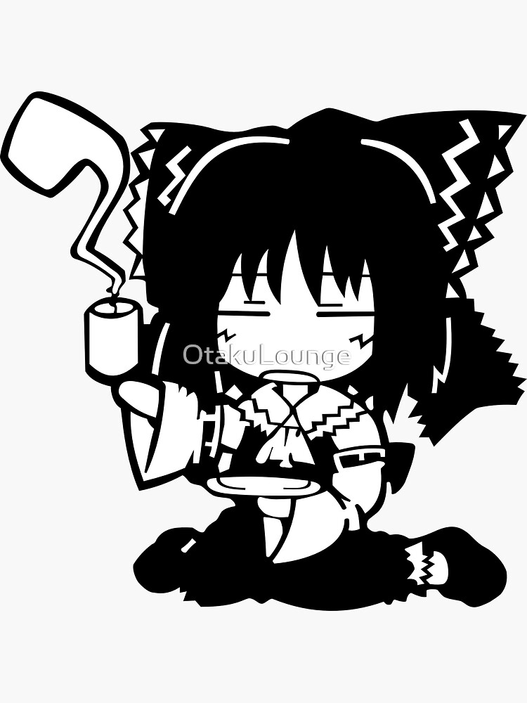 "Reimu Tea Sticker" Sticker for Sale by OtakuLounge | Redbubble