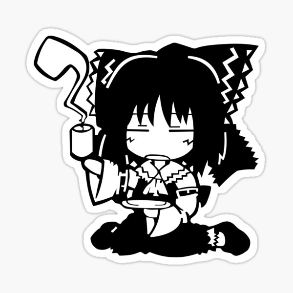 "Reimu Tea Sticker" Sticker for Sale by OtakuLounge | Redbubble