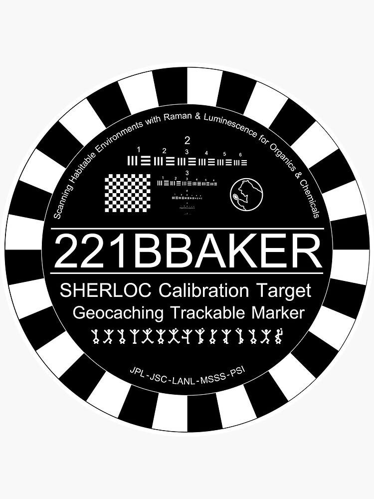 "SHERLOC Calibration Target - Mars Perseverance" Sticker for Sale by ...