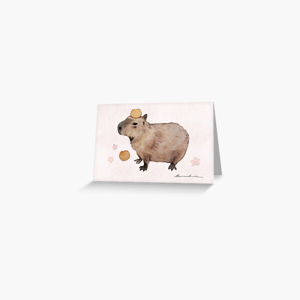 Capybara Greeting Cards | Redbubble