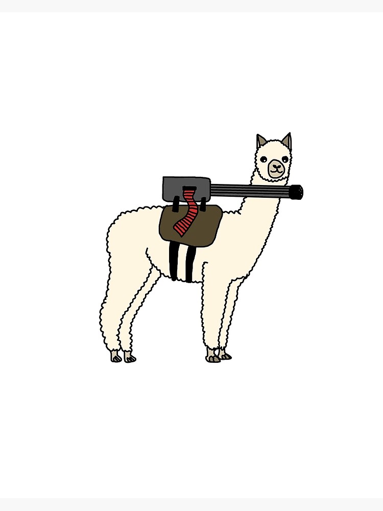 "Alpaca with machine gun" Art Board Print for Sale by luisraultg ...