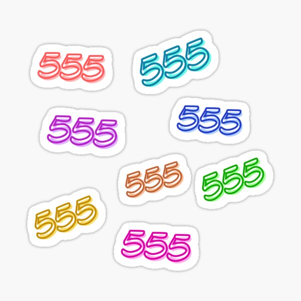 "Angel Numbers Sticker 555 Pack" Sticker von MJSTYCollect | Redbubble