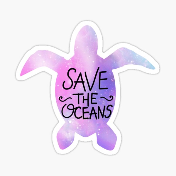 "cute sea turtle sticker save the oceans save the turtles" Sticker for ...