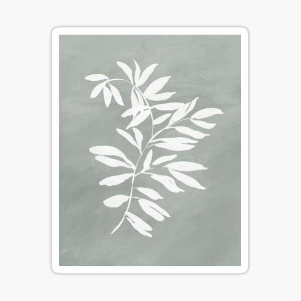"Sage Green Leaf" Sticker by StudioArtNew | Redbubble