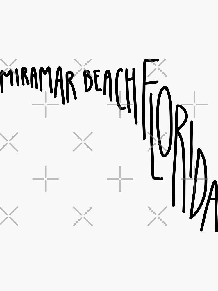 "Miramar Beach Florida Outline" Sticker for Sale by justinacele | Redbubble
