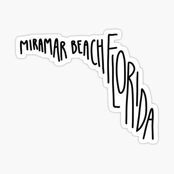 "Miramar Beach Florida Outline" Sticker for Sale by justinacele | Redbubble