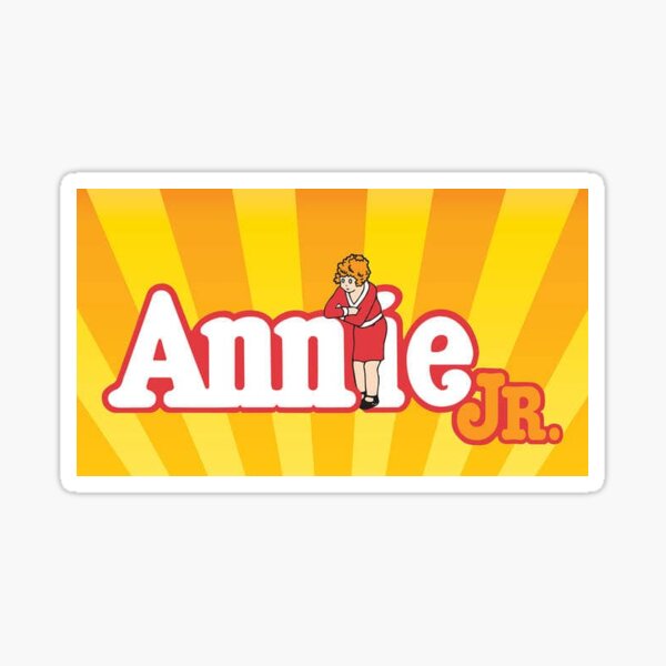 "Annie Jr. Logo (With Color Background) " Sticker for Sale by Parker223 ...