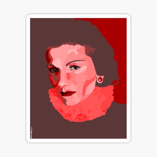 "Coco Chanel Print" Sticker for Sale by charlottecanvas | Redbubble
