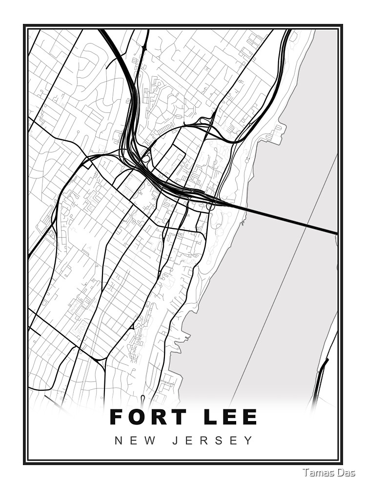 "Fort Lee Map" Sticker by sibudas | Redbubble