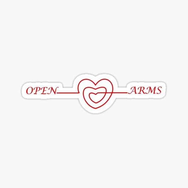 "open arms" Sticker by yusra-habib | Redbubble