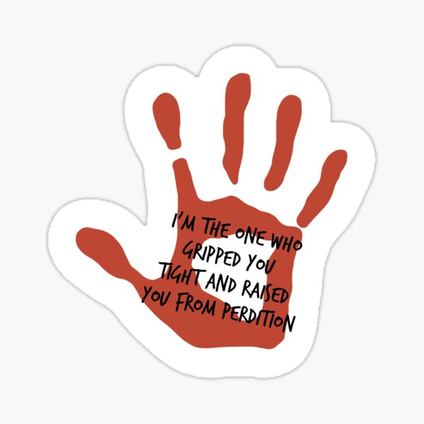"Castiel's Hand Print with Quote" Sticker for Sale by spottedhound ...