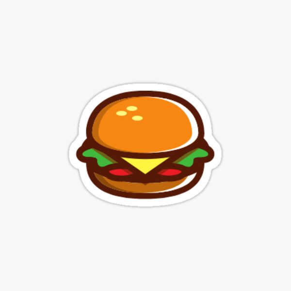 "Simple Cute Burger" Sticker for Sale by pdudsdee | Redbubble