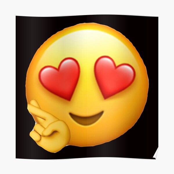 "heart eyes emoji " Poster for Sale by hiya-k06 | Redbubble