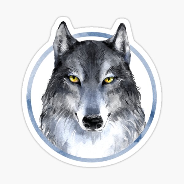 "wolf face" Sticker for Sale by YeolE | Redbubble