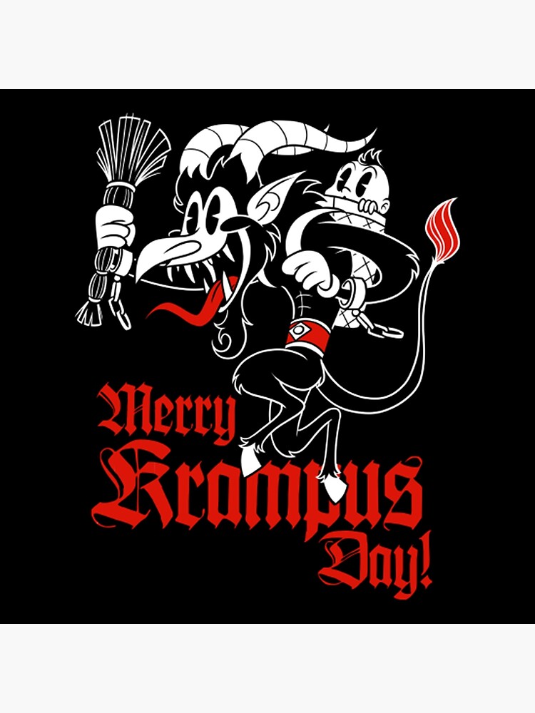 Póster «Happy Krampusnacht Krampus Old 30s Estilo de dibujos animados ...